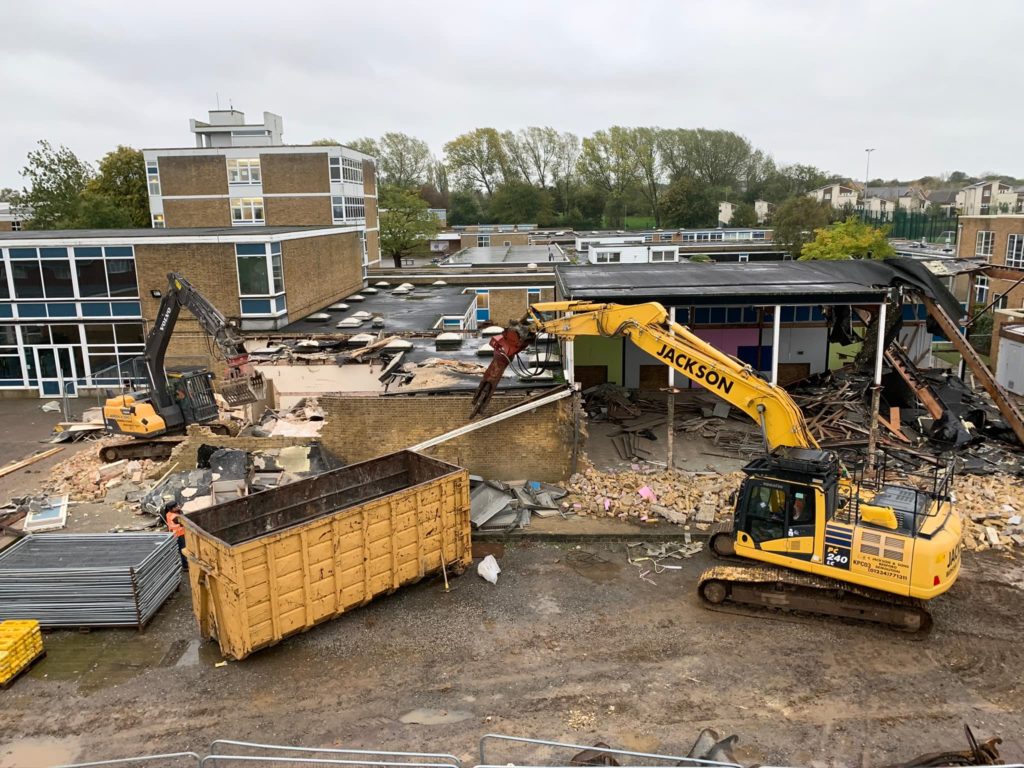 Demolition completed to a tight deadline at school